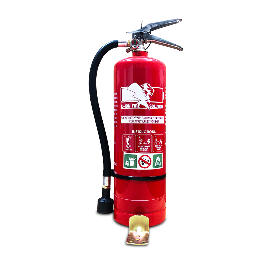 Lithium Ion Fire Extinguishers: 9L Water Type Extinguisher with F-500 ...
