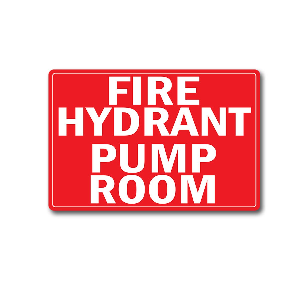 Signage: Fire Hydrant Pump Room Location Sign