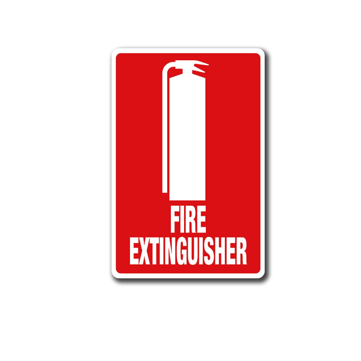 Signage: Small Metal Fire Extinguisher Location Sign